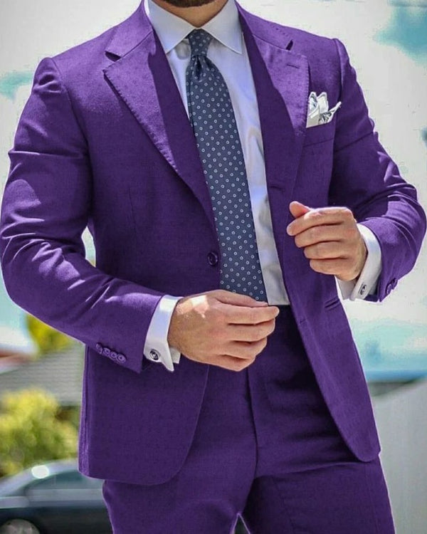 Baldwin Purple Notched Lapel Best Fitting Prom Suits For Men – Hottuxedos