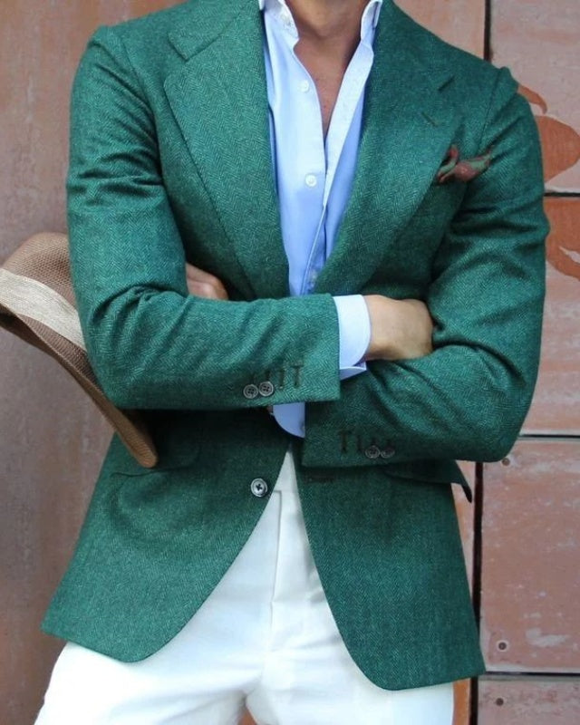 Colby Dark Green Notched Lapel Best Fitting Prom Men Suits – Hottuxedos